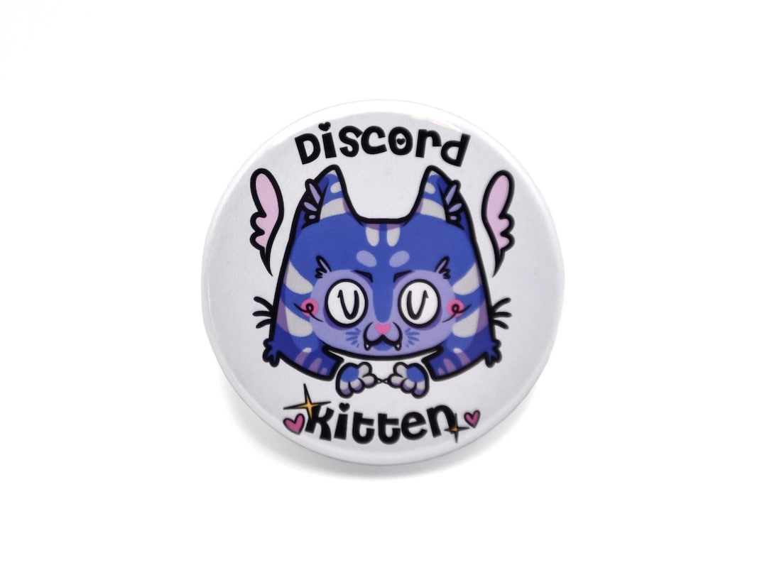 Discord Kitten Uwu Button Badge - Cat Logo - Gamer Accessory Pin - Etsy