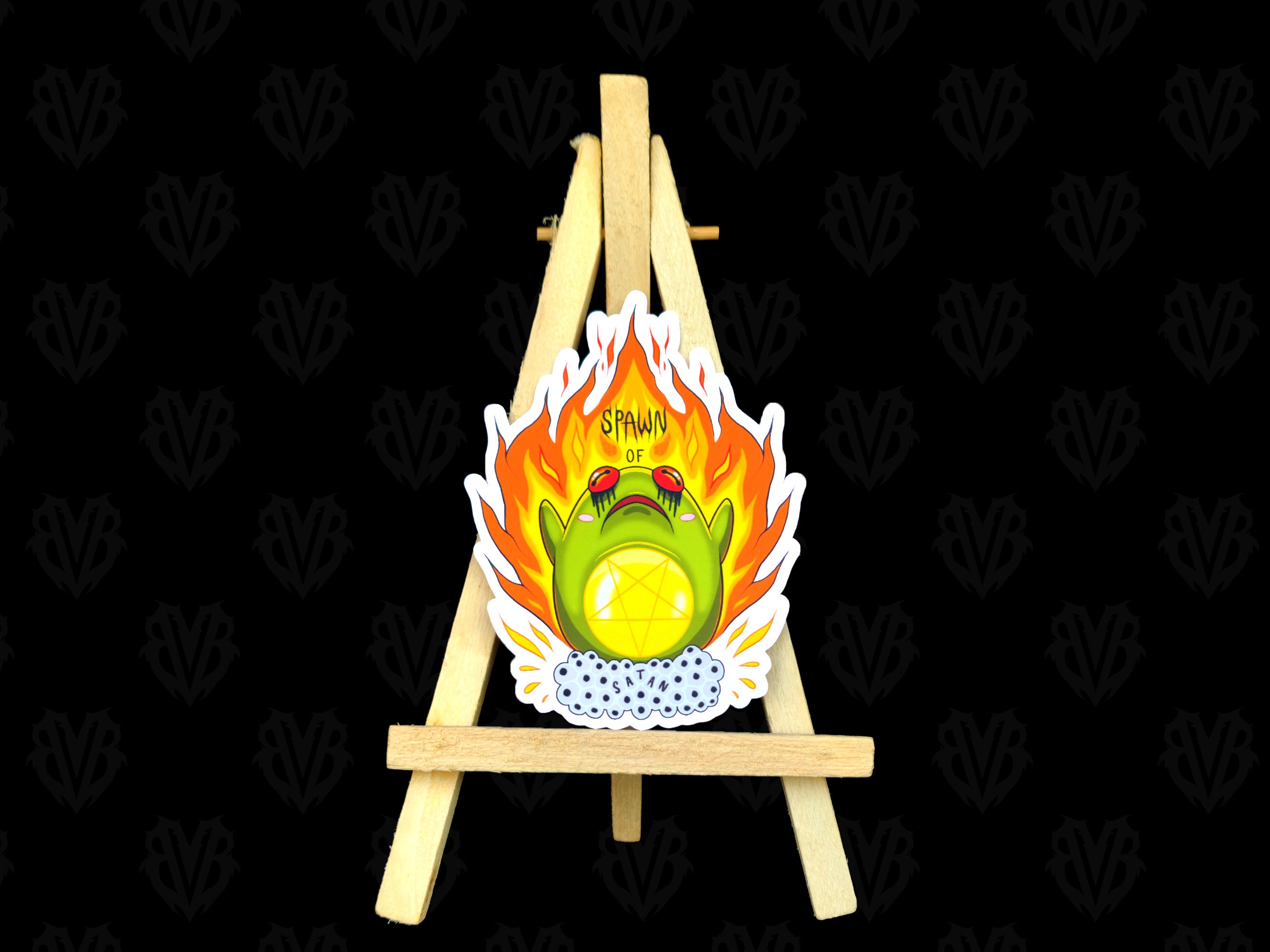 Cartoon Frog Sticker spawn of Satan Alternative Handmade Decal - Etsy