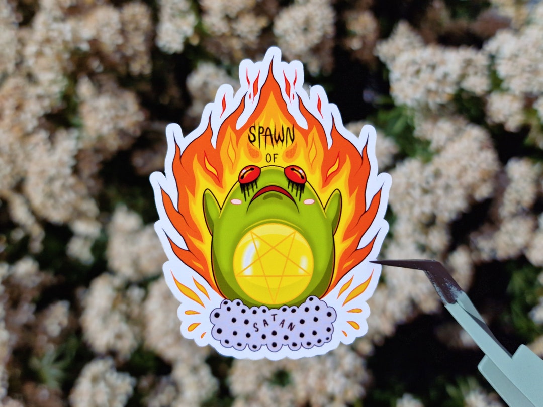 Cartoon Frog Sticker spawn of Satan Alternative Handmade Decal - Etsy