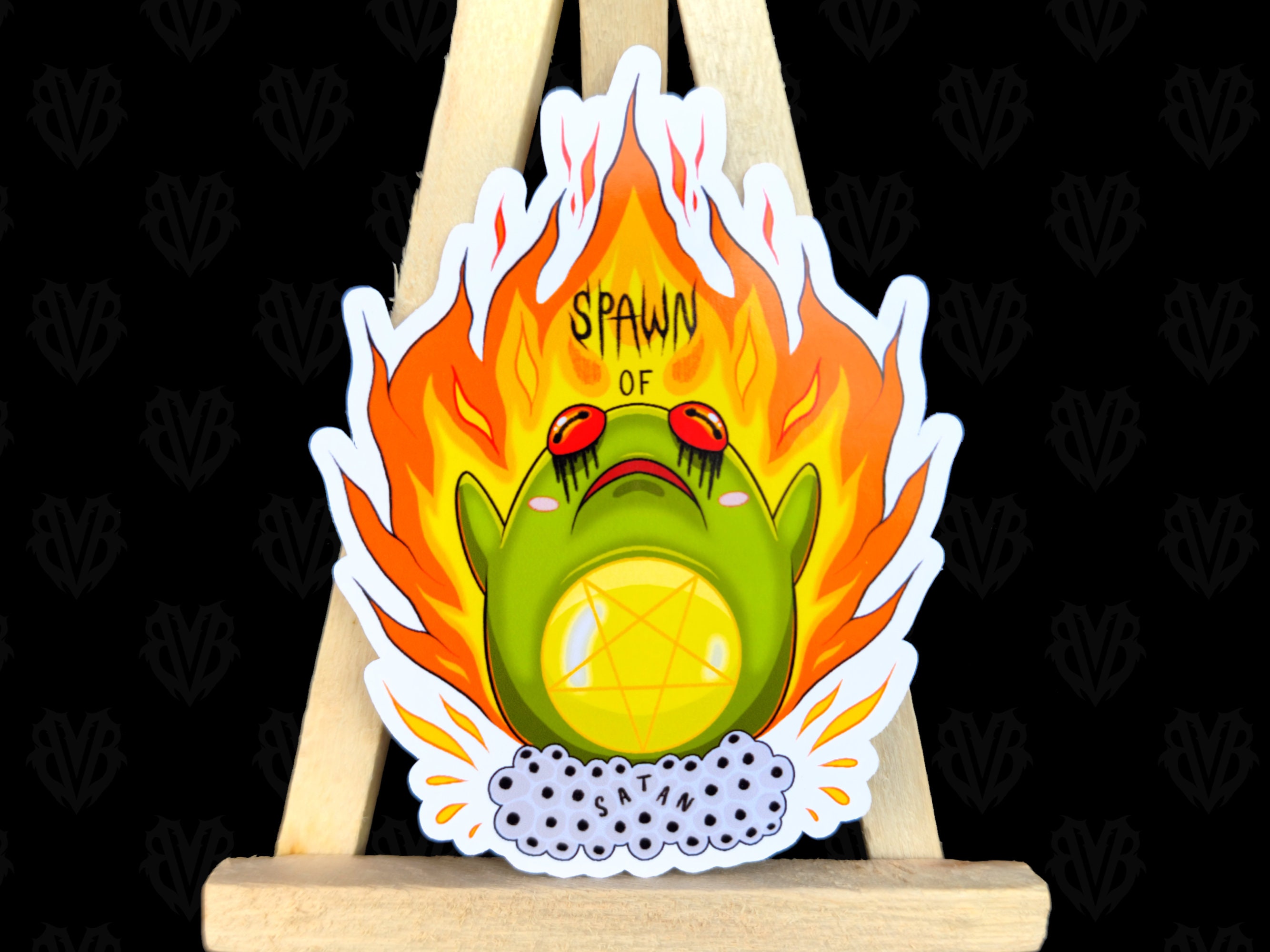 Cartoon Frog Sticker spawn of Satan Alternative Handmade Decal - Etsy