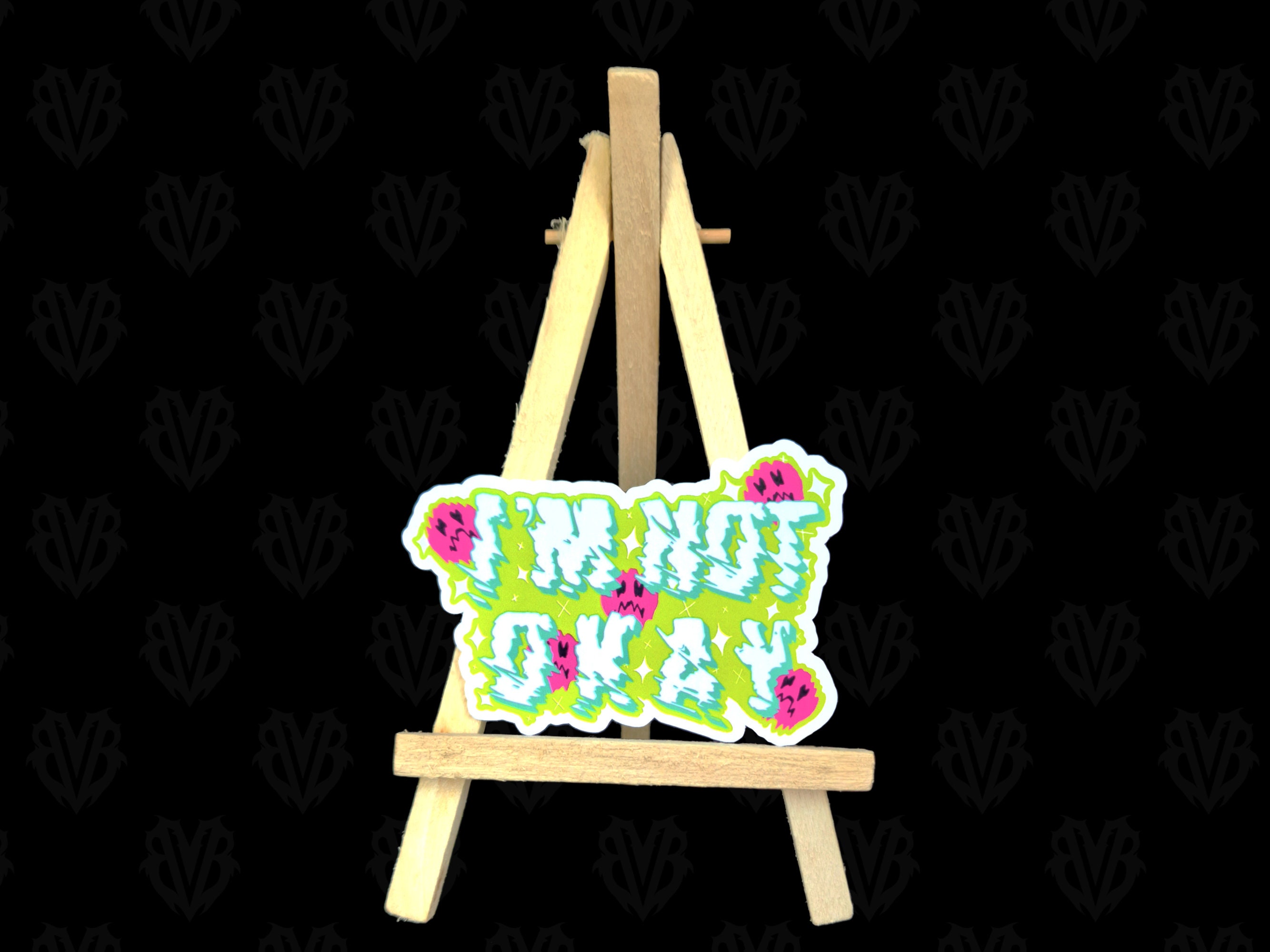 I'm Not Okay Sticker Melting Smiley Elder Emo Die Cut - Etsy