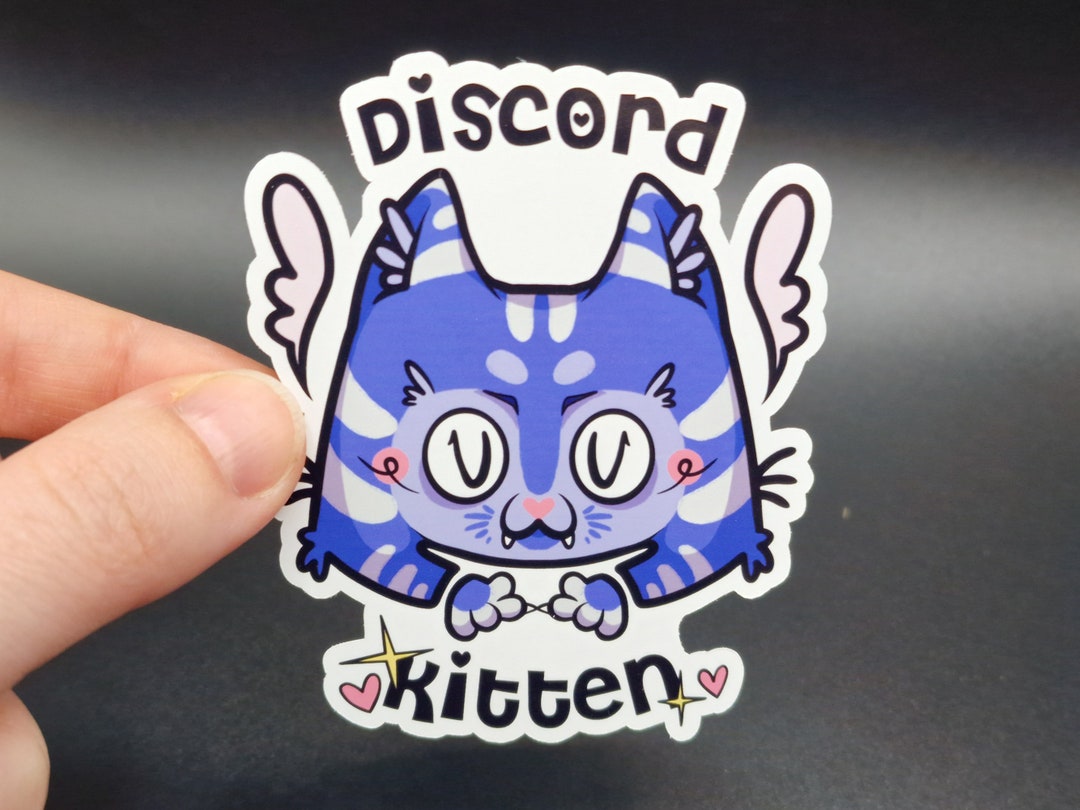 Discord Kitten Vinyl Sticker - Online Gamer Internet Meme Die Cut Decal ...