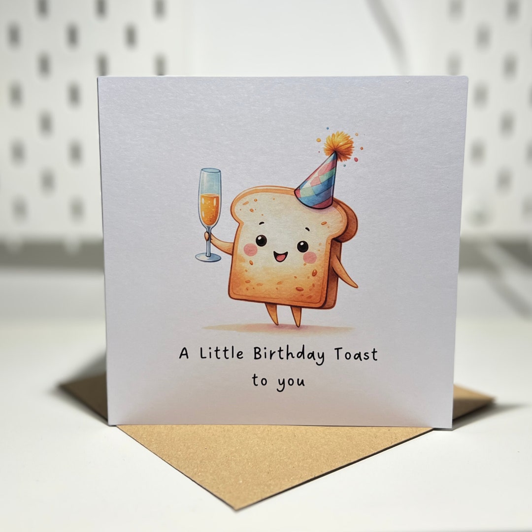 A Little Birthday Toast to You | Birthday Card | Happy Birthday - Etsy