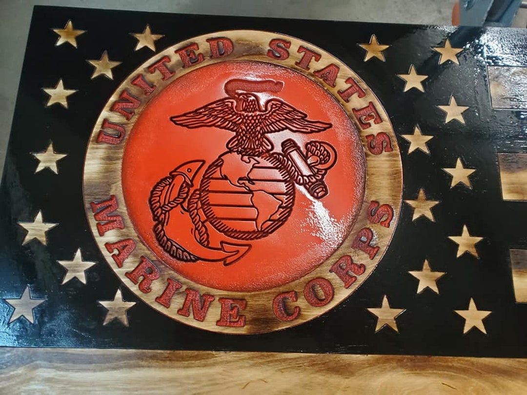 US Marine Corps Flag DXF File - Etsy