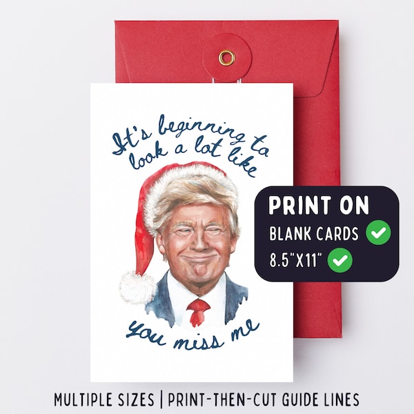 Trump Christmas Card - Etsy