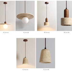 Travertine Stone Pendant Light Pendant Lighting Travertine - Etsy