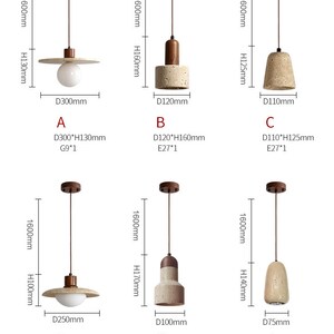 Travertine Stone Pendant Light Pendant Lighting Travertine - Etsy