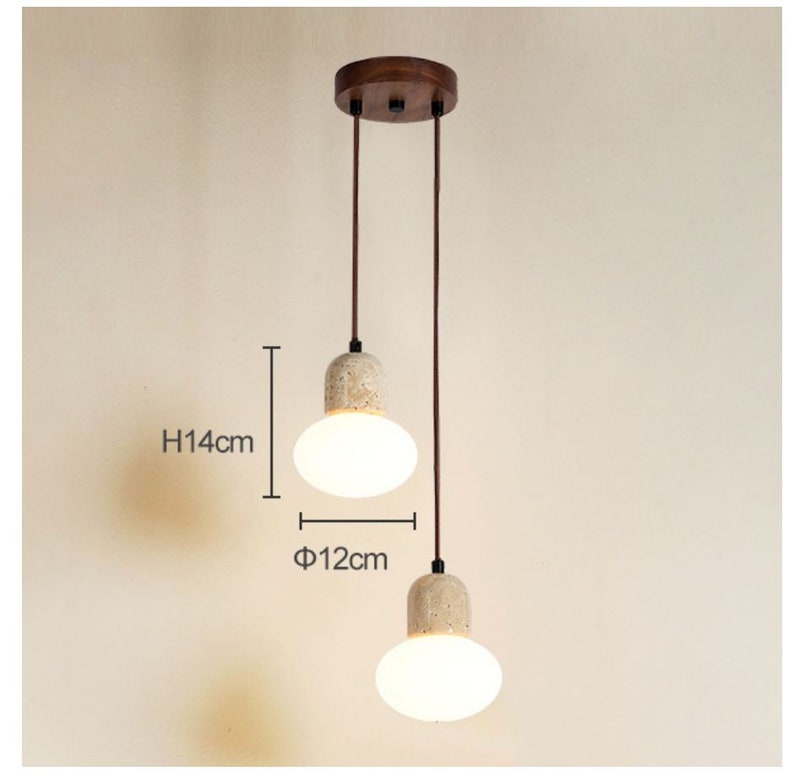 Travertine Stone Pendant Light Pendant Lighting Travertine - Etsy