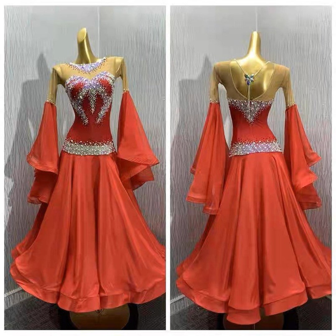Red Ballroom Dress Smooth Dress - Etsy