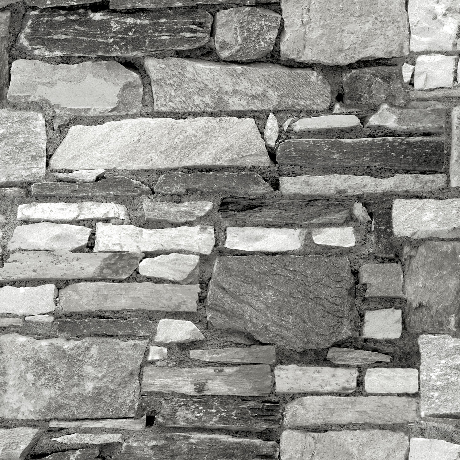 Wallpaper Roll Brick Stone Wallpaper Stone Effect Roll : 53cm X 10m ...