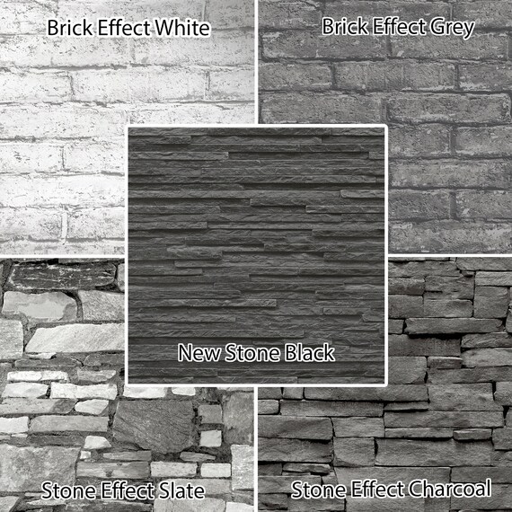 Wallpaper Roll Brick Stone Wallpaper Stone Effect Roll : 53cm | Etsy UK