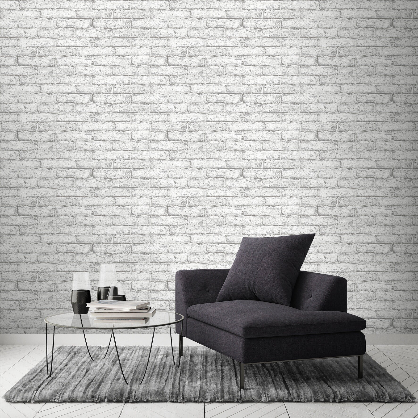 Wallpaper Roll Brick Stone Wallpaper Stone Effect Roll : 53cm X 10m ...