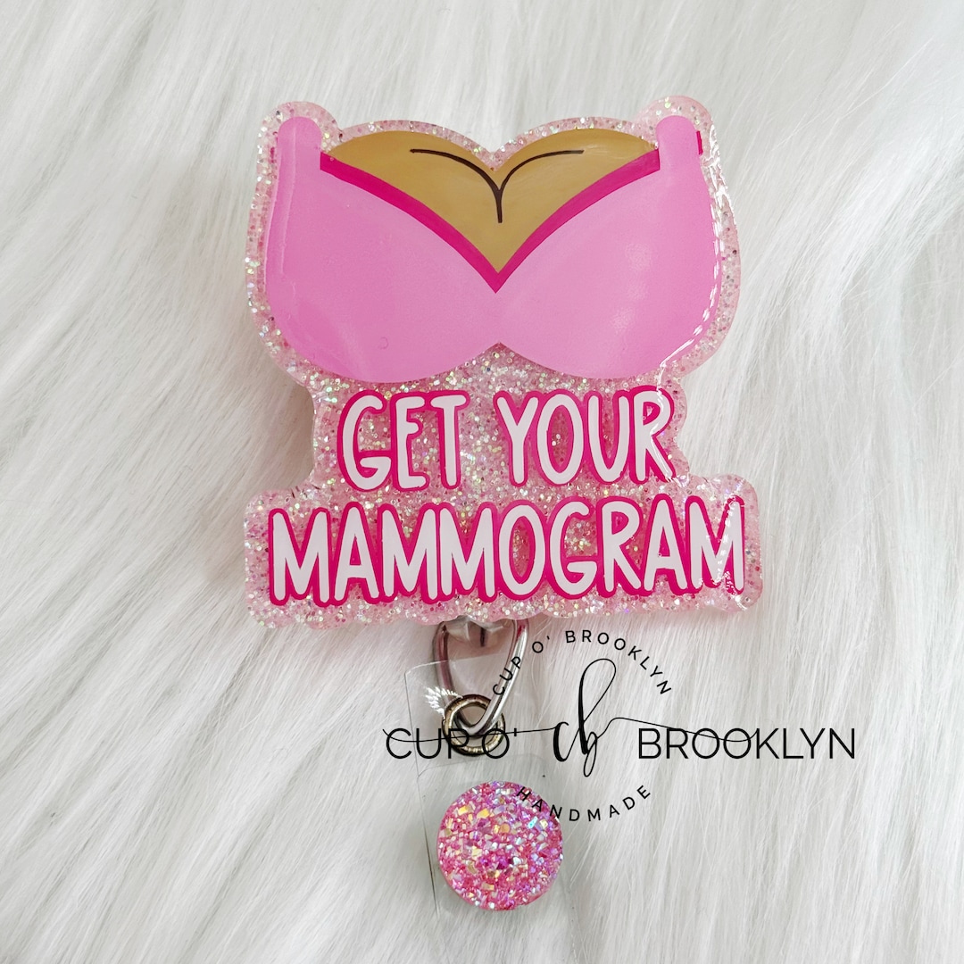 Mammogram Badge Reel: Breast Cancer Awareness, OBGYN Gift - Etsy