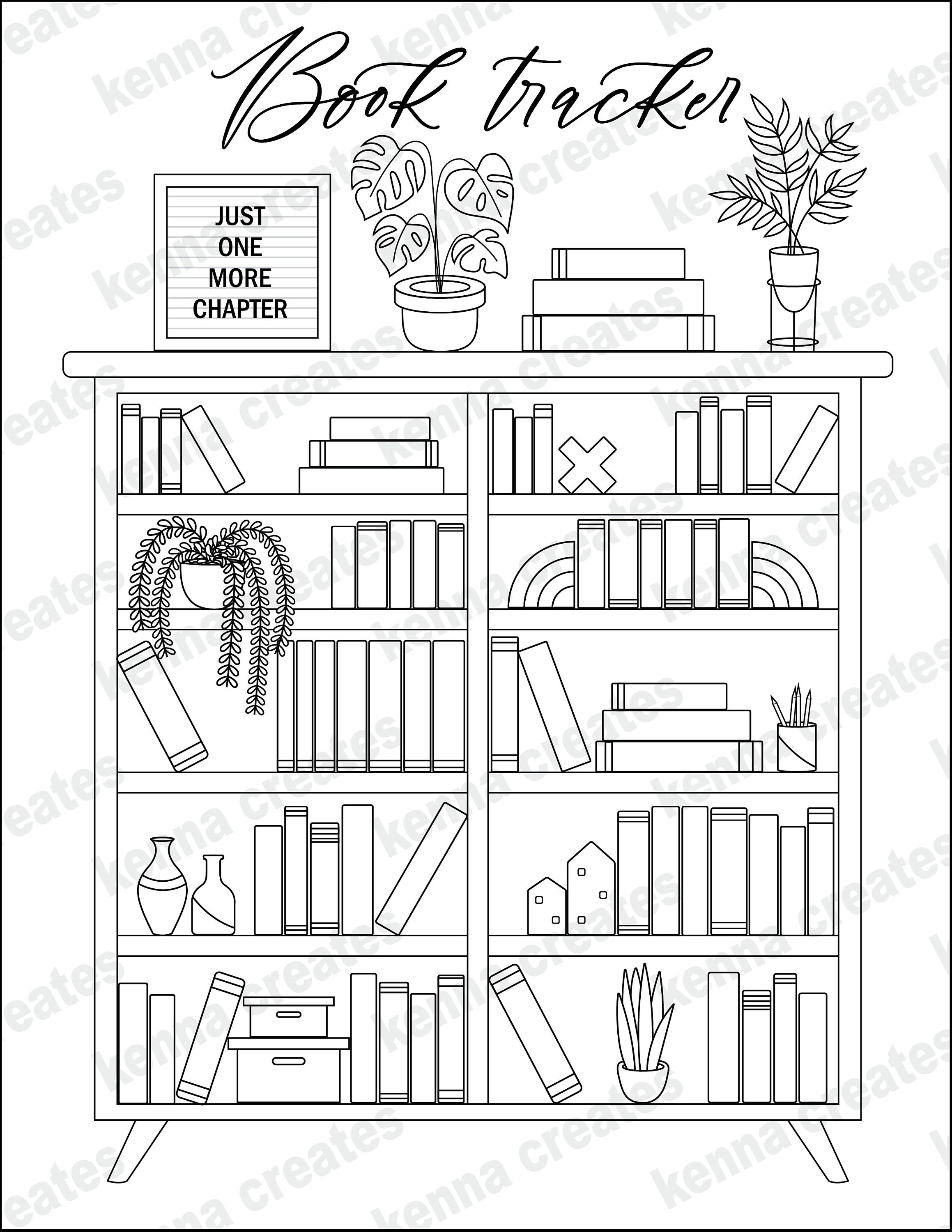 Book Tracker | Book Log | Reading Log | Bookshelf | Book Lover Gift ...