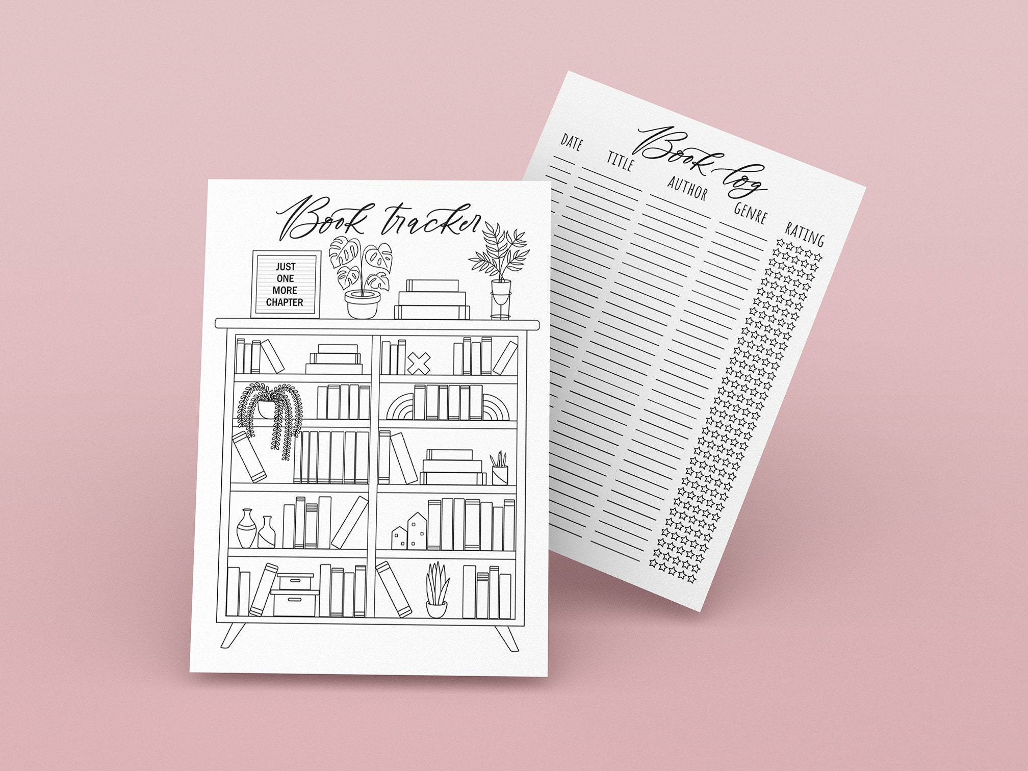 Book Tracker | Book Log | Reading Log | Bookshelf | Book Lover Gift ...