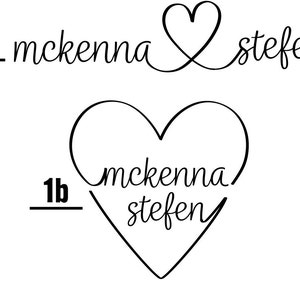 Custom Couples Name & Heart | Digital File | Valentines Day ...