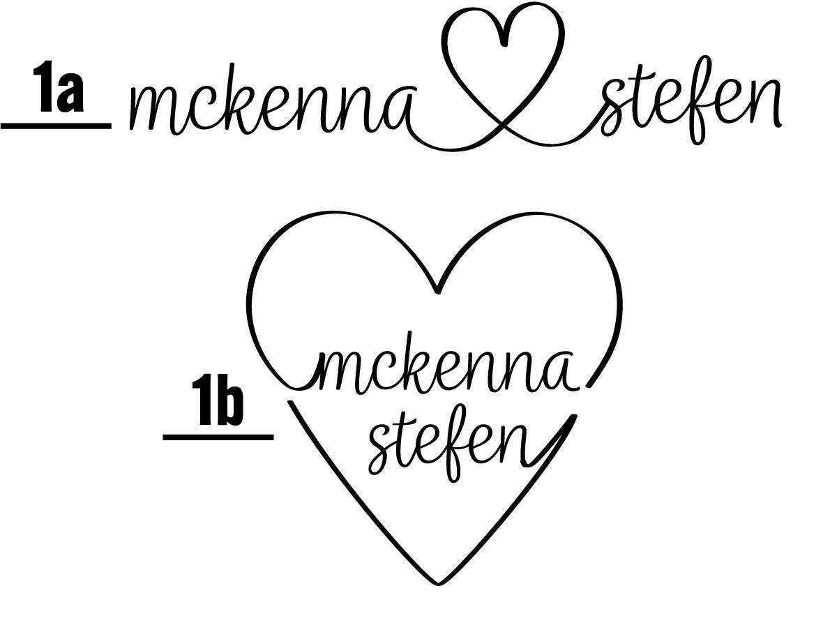 Custom Couples Name & Heart | Digital File | Valentines Day ...