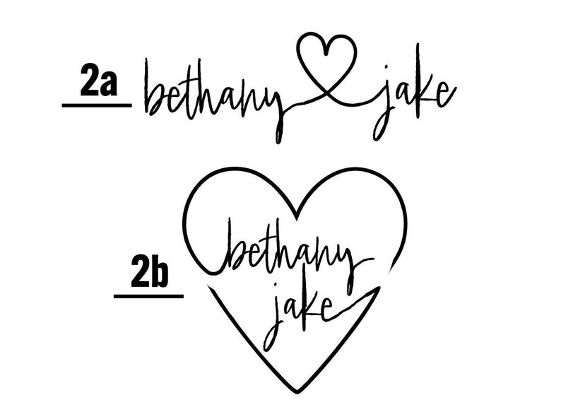 Custom Couples Name & Heart | Digital File | Valentines Day ...