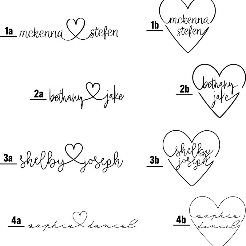 Couple Calligraphy - Etsy