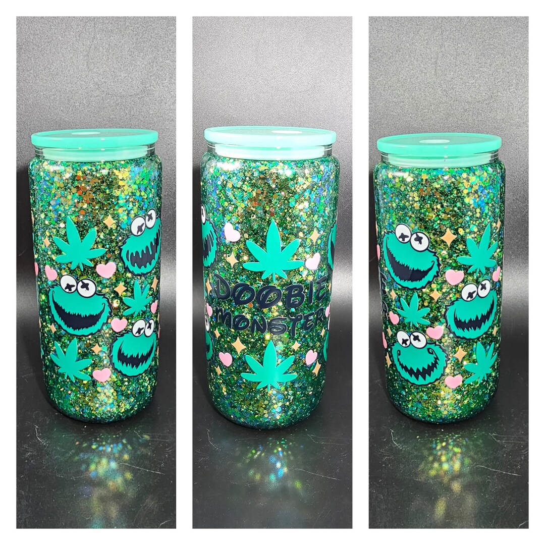 16oz Snow Globe Doobie Monster Tumbler - Etsy