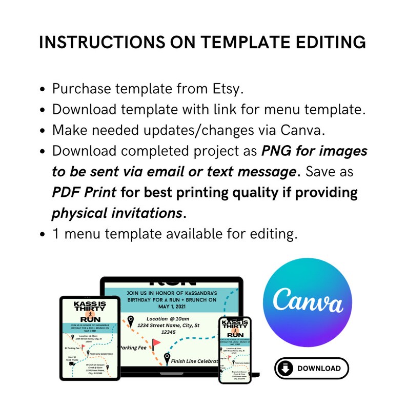 Runner's Birthday Party or Event Invitation - Perfect for Birthdays ...