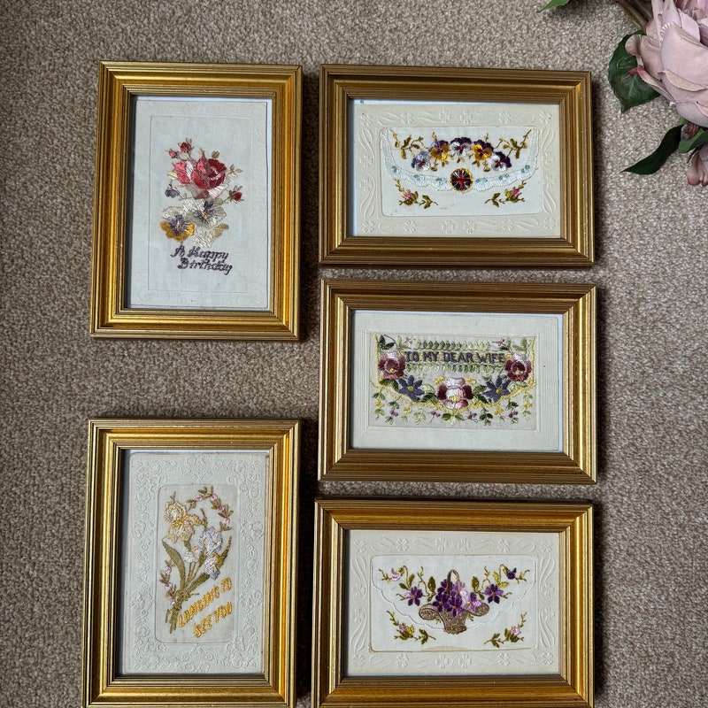 Embroidered Postcard - Etsy