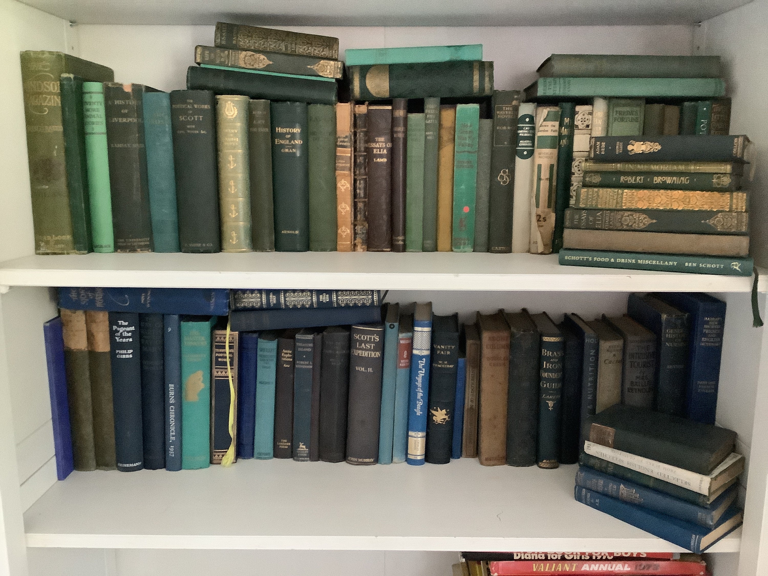 3 Vintage and Antique Hardback Books for Decor by Colour. Mostly Cloth ...