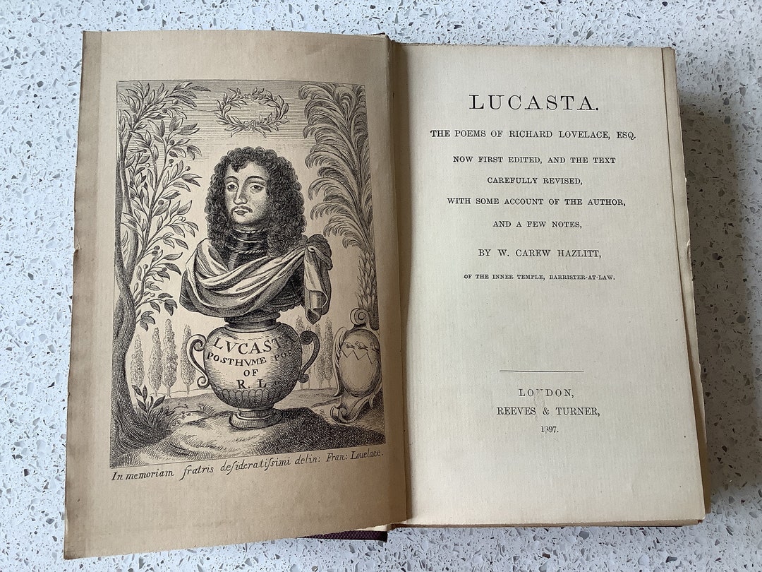 Lucasta. the Poems of Richard Lovelace Esq. Lovely Vintage Poetry Book ...