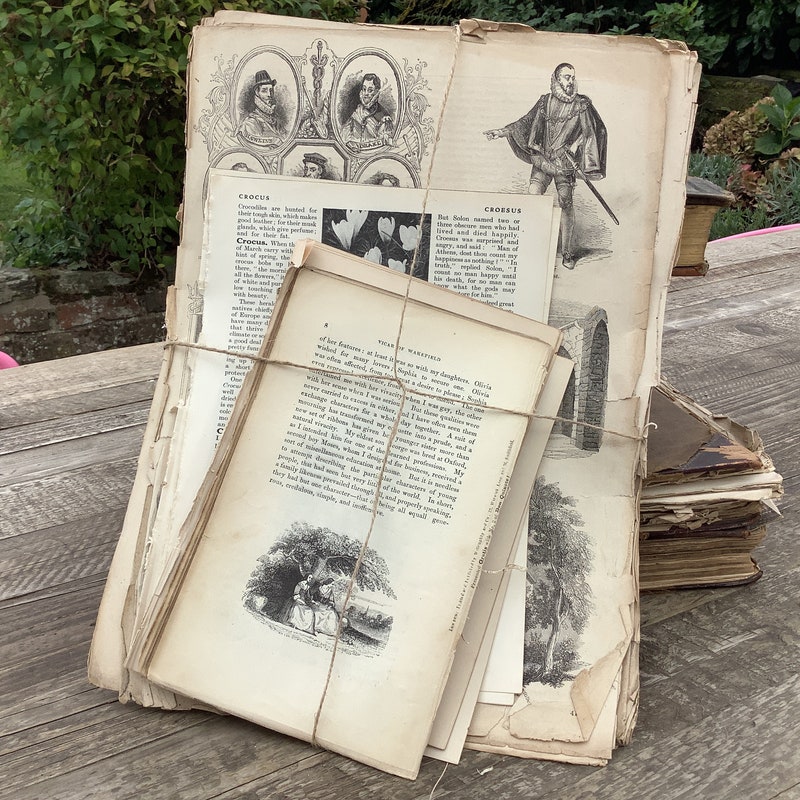 Old Book Pages - Etsy