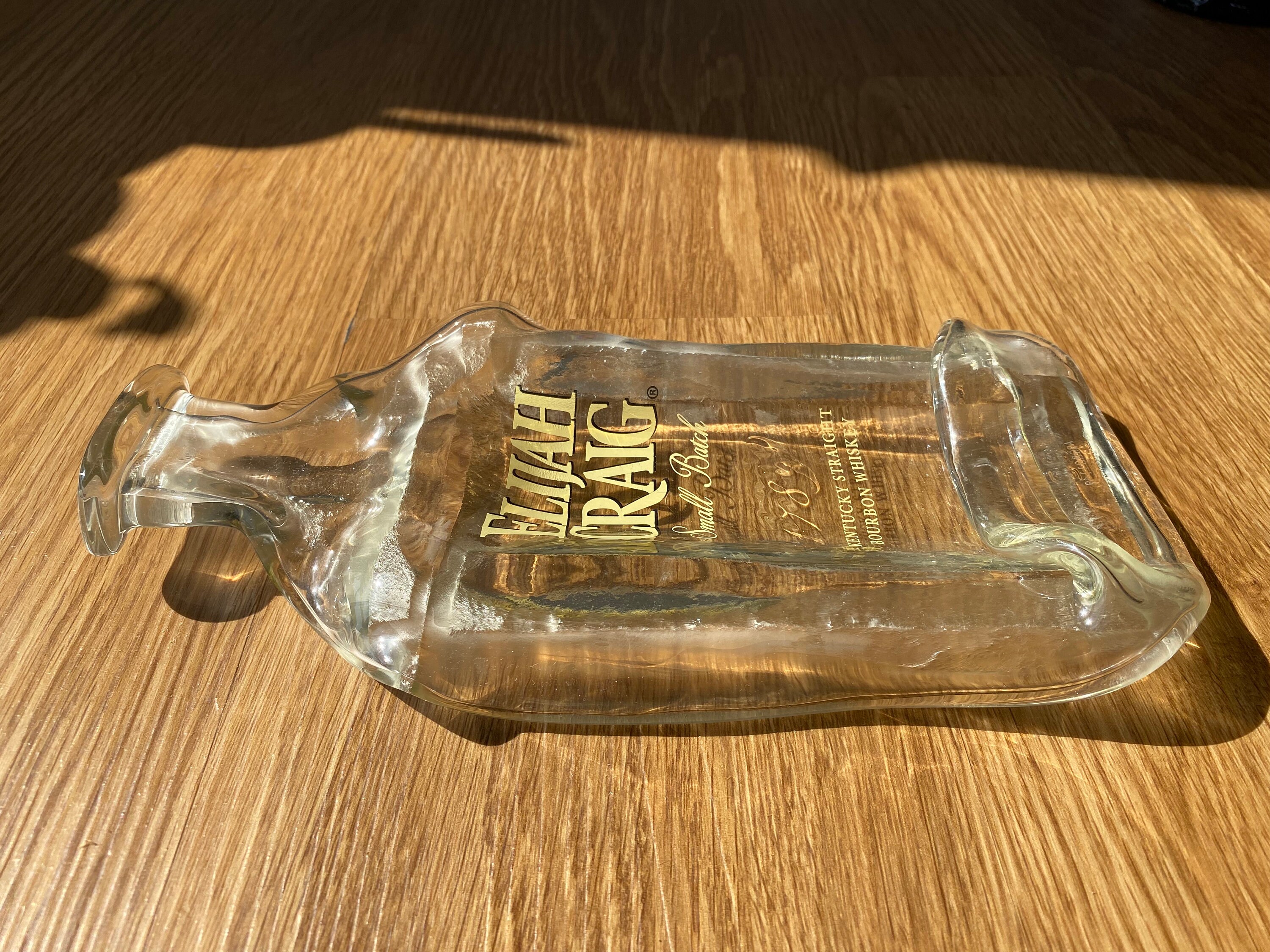 Elijah Craig Whiskey Platter Set Upcycled Bottles Sustainable Decor ...