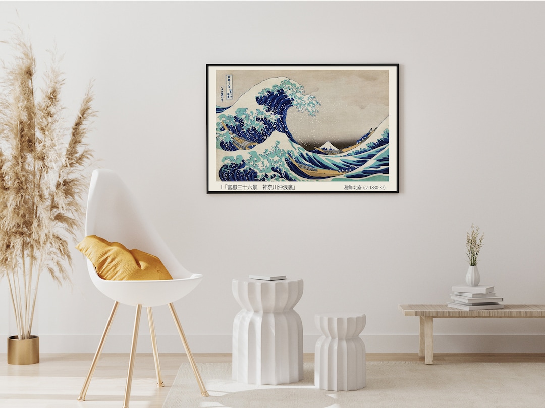 Hokusai Great Wave Print, Japanese Wave Poster, Mountain Fuji Japanese ...