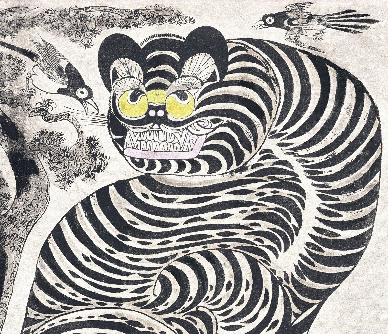 Japanese Traditional Talismanic Tiger, Japan Wall Art Edo Period Ukiyo ...