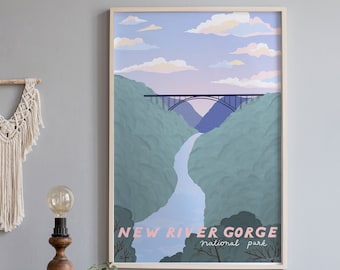 New River Gorge National Park Poster National Park Poster National Park ...