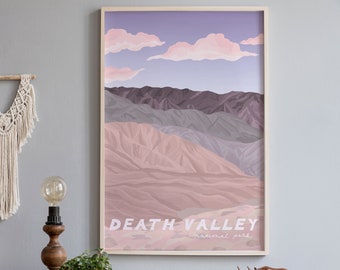 Death Valley National Park Poster Wpa-style Mountain Range Artwork ...