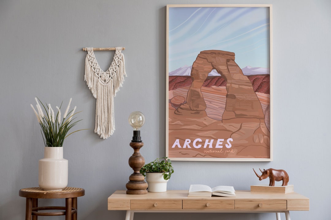 Arches National Park Poster, Arches Art Print, Delicate Arch Wall Art ...