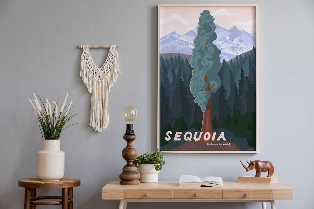 Sequoia National Park Art Print, Sequoia National Park Poster, Sequoia ...
