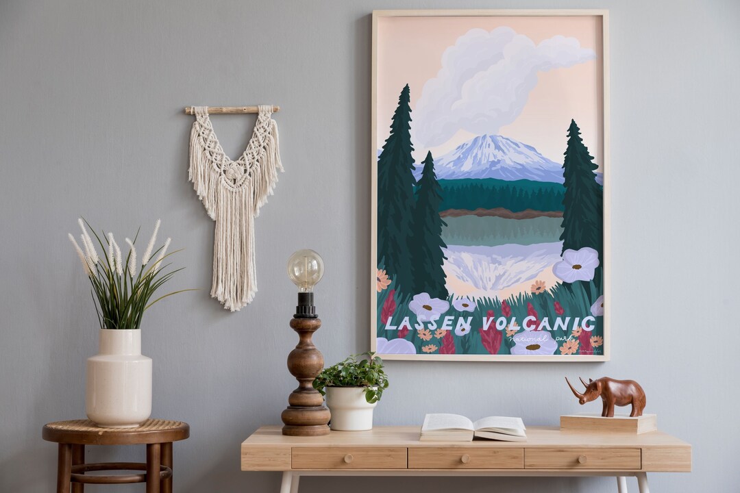 Lassen Volcanic National Park Poster, Lassen Volcanic Art Print ...