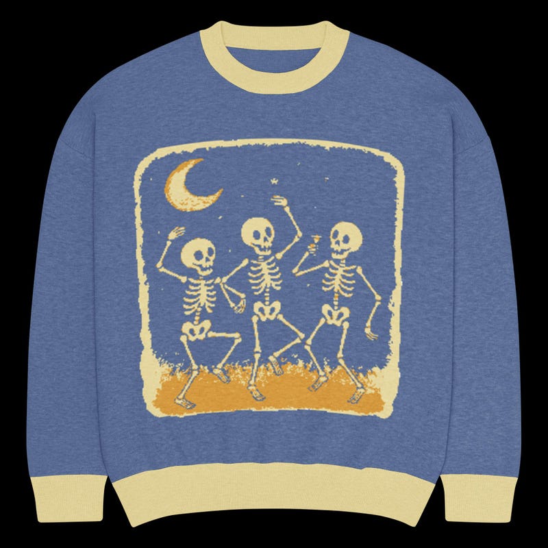 Skeleton Knit Sweater - Etsy