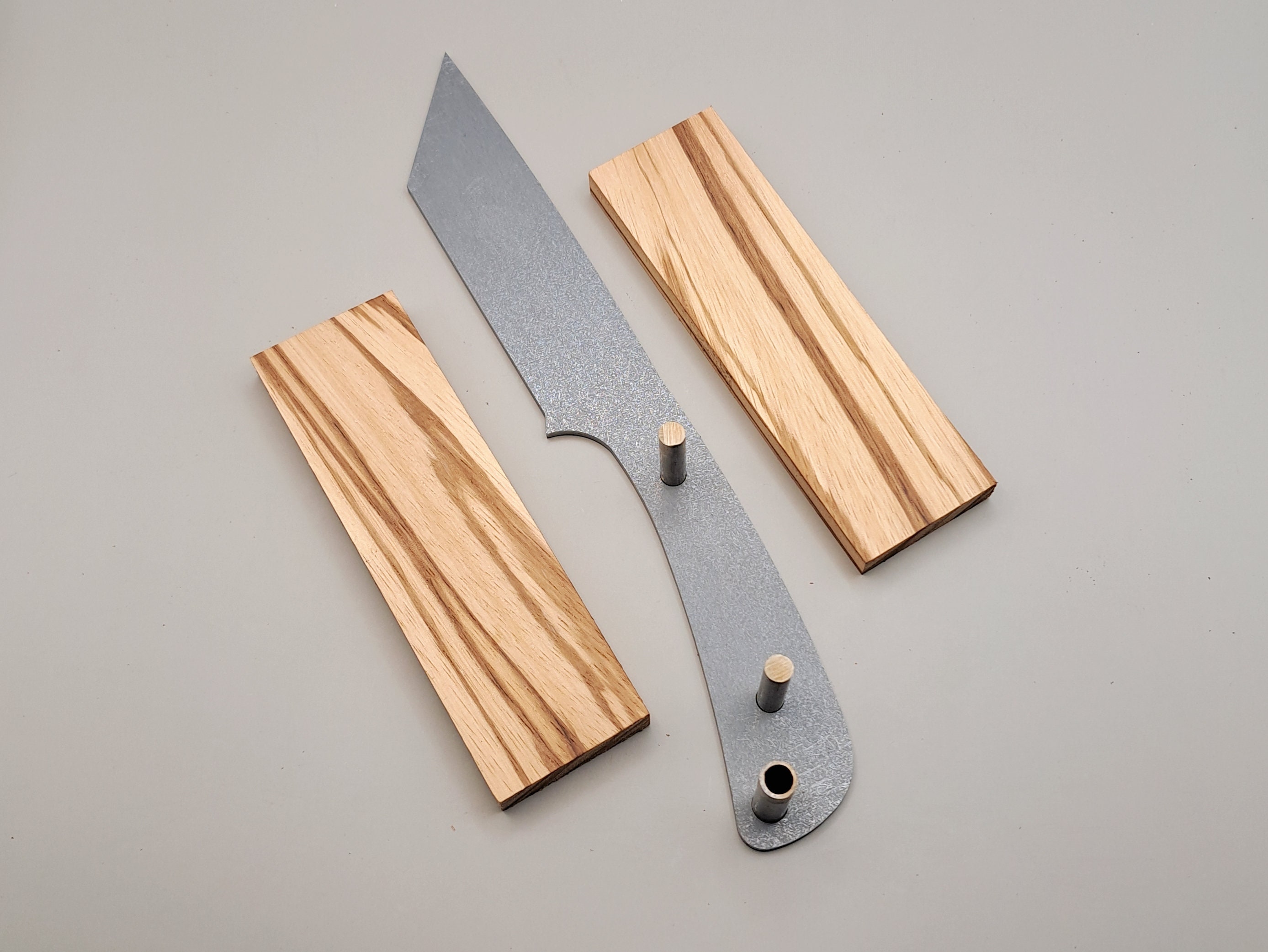 DIY Hunting Knife Making Kit: 9" Tanto High Carbon Steel Blade, Exotic ...