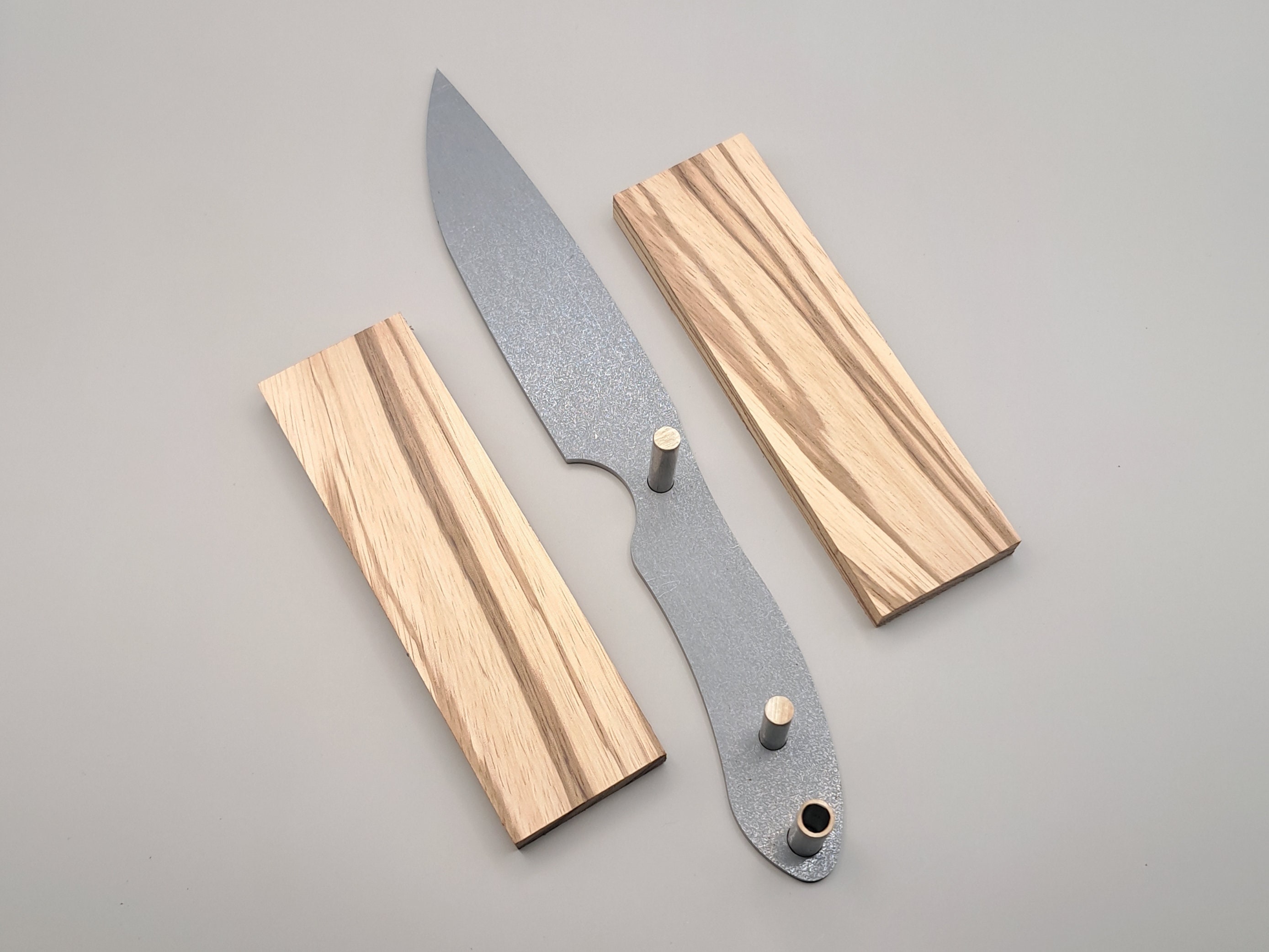 DIY Hunting Knife Making Kit: 9" Drop Point Blade, High Carbon Steel ...