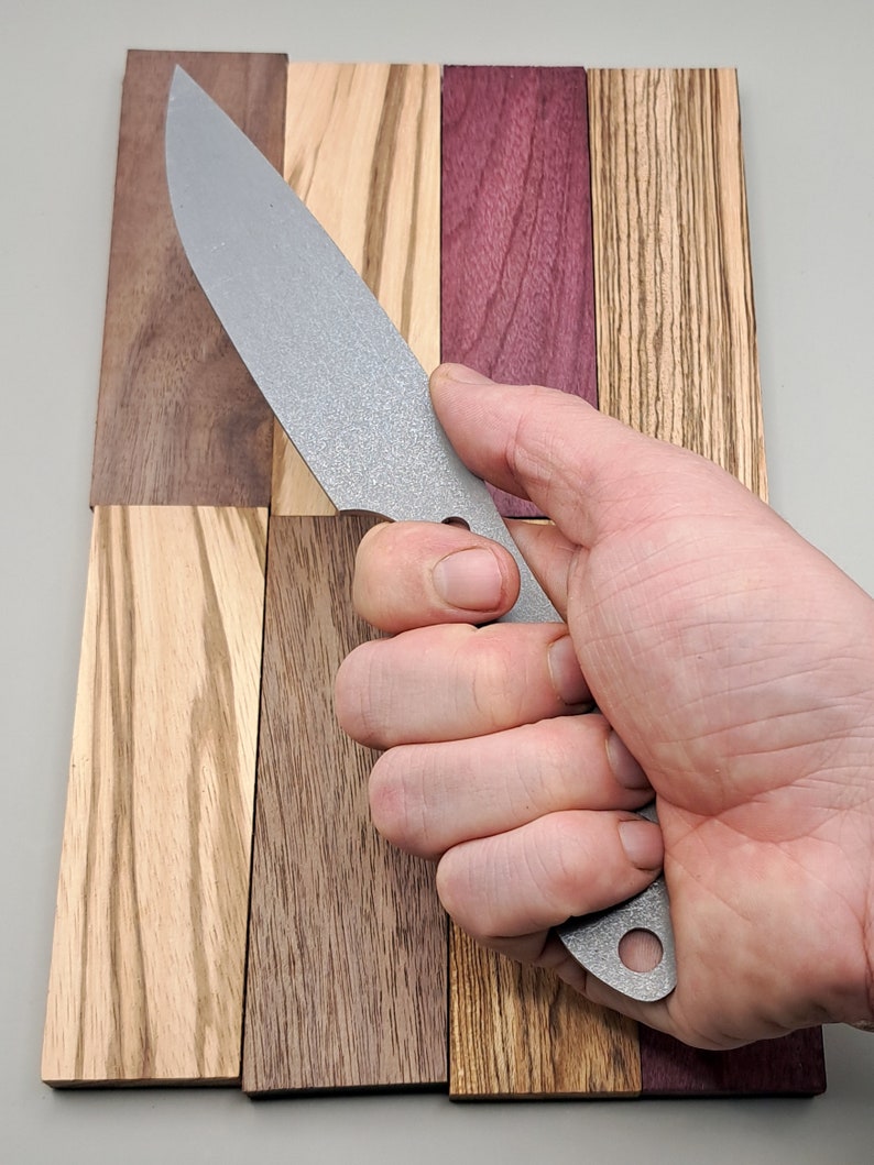 DIY Hunting Knife Making Kit: 9" Drop Point Blade, High Carbon Steel ...
