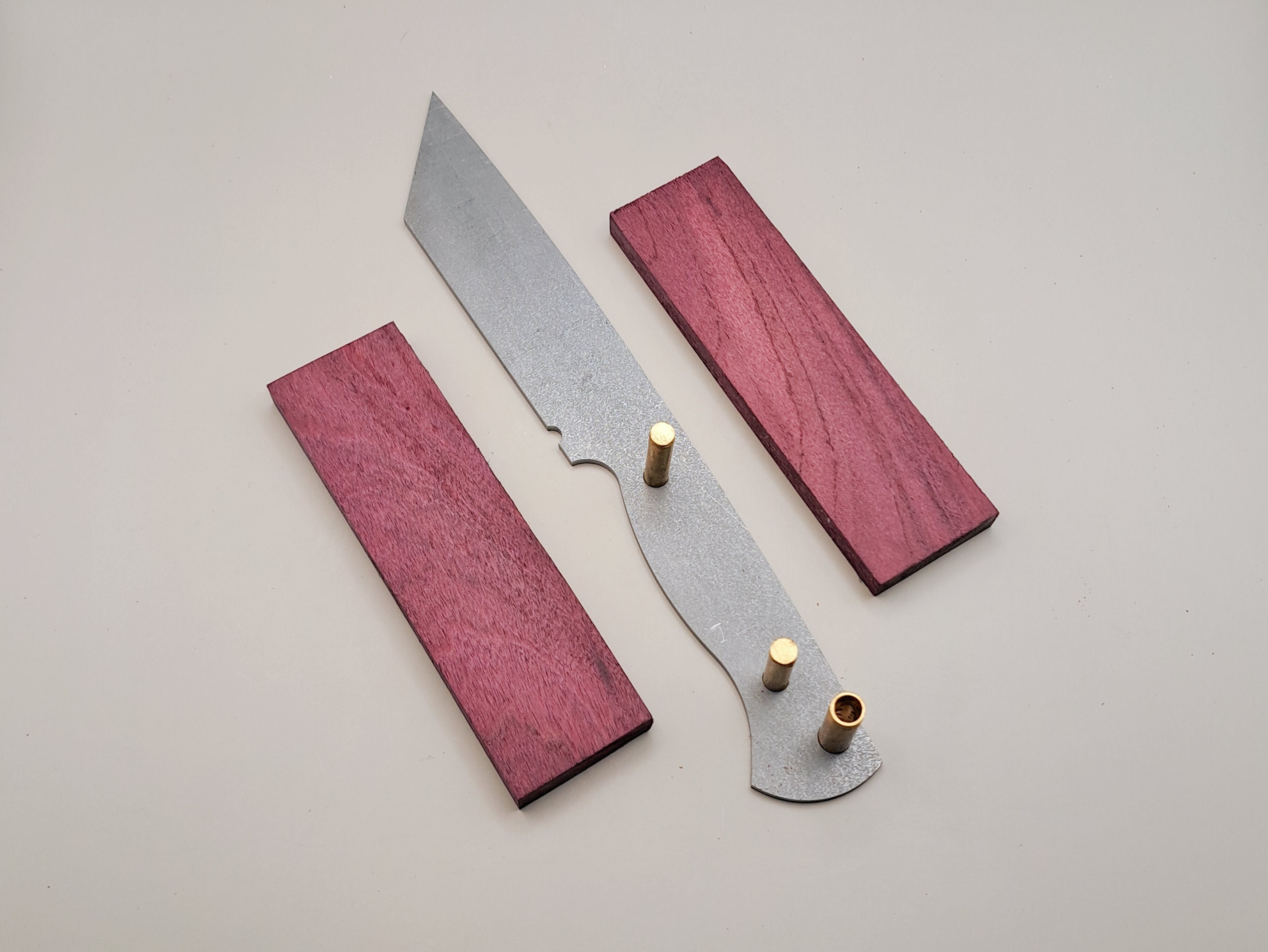 DIY Hunting Knife Making Kit: 9" Tanto High Carbon Steel Blade, Exotic ...