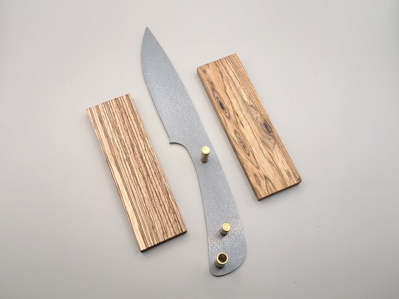 DIY Hunting Knife Making Kit: 9" Drop Point Blade, High Carbon Steel ...