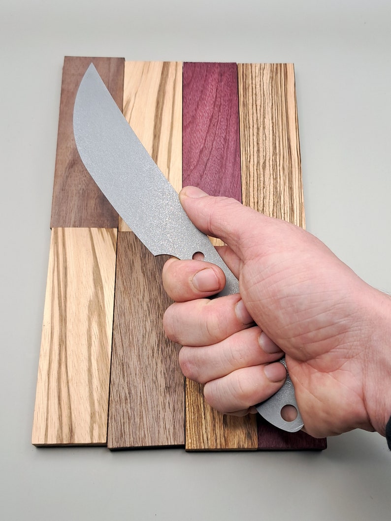 9 Skinner Knife Making Kit, Hunting Knife, DIY Blade Blank, Wood ...