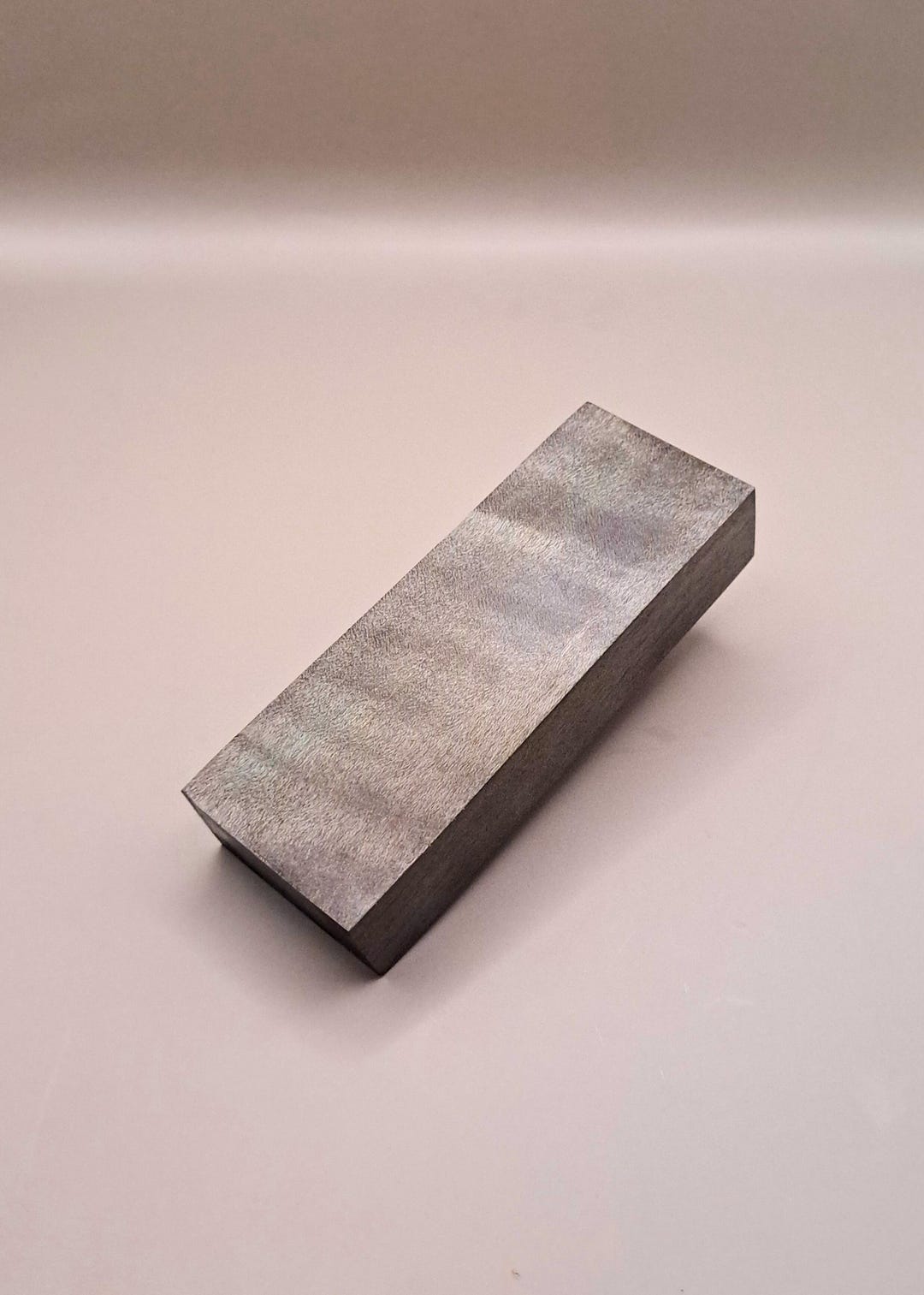 Stabilized Charcoal Black Curly Maple Knife Handle Block Resin Infused ...