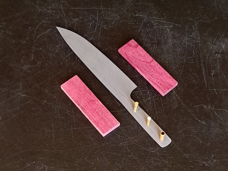 DIY Chef Knife Making Kit: High Carbon or Stainless Steel, Exotic Wood ...