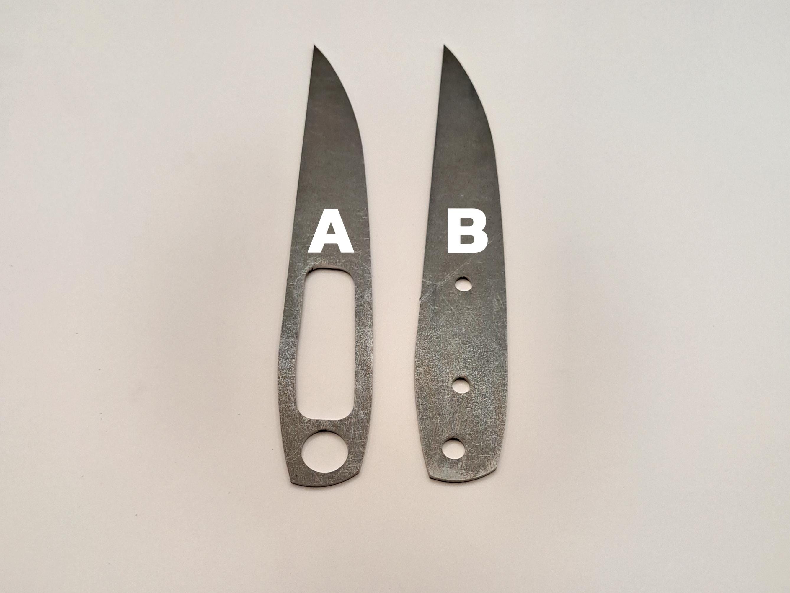 Tactical Drop Point Knife Blank (unfinished): High Carbon Steel, USA ...