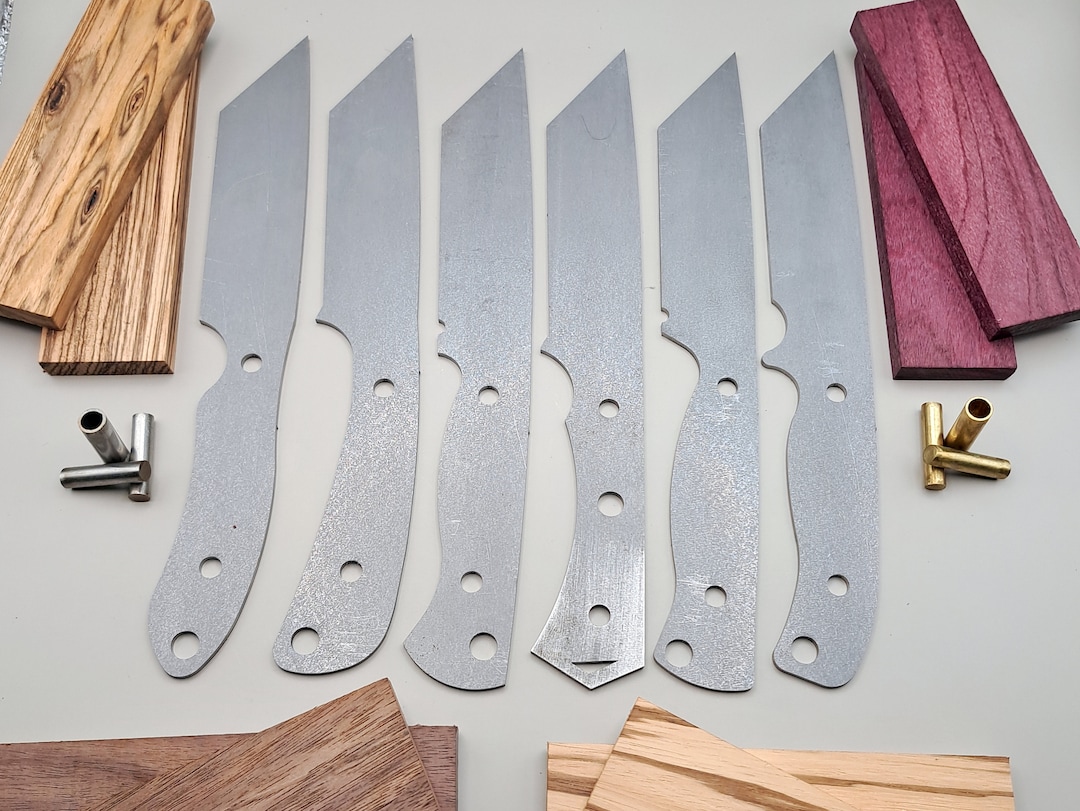 DIY Hunting Knife Making Kit: 9" Tanto High Carbon Steel Blade, Exotic ...
