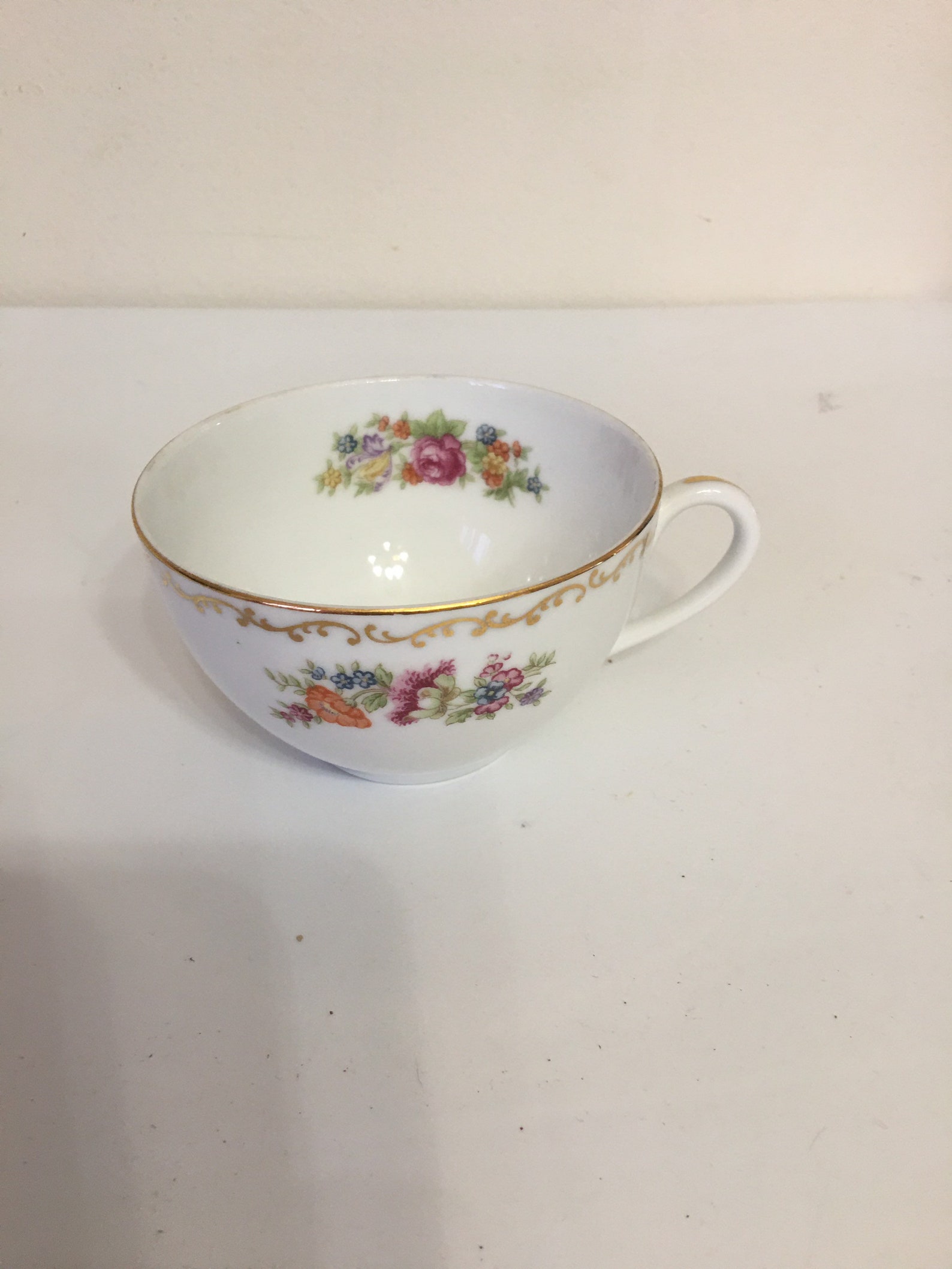 Noritake Fine China Floral Design With Gold Rim Cup & Saucer - Etsy