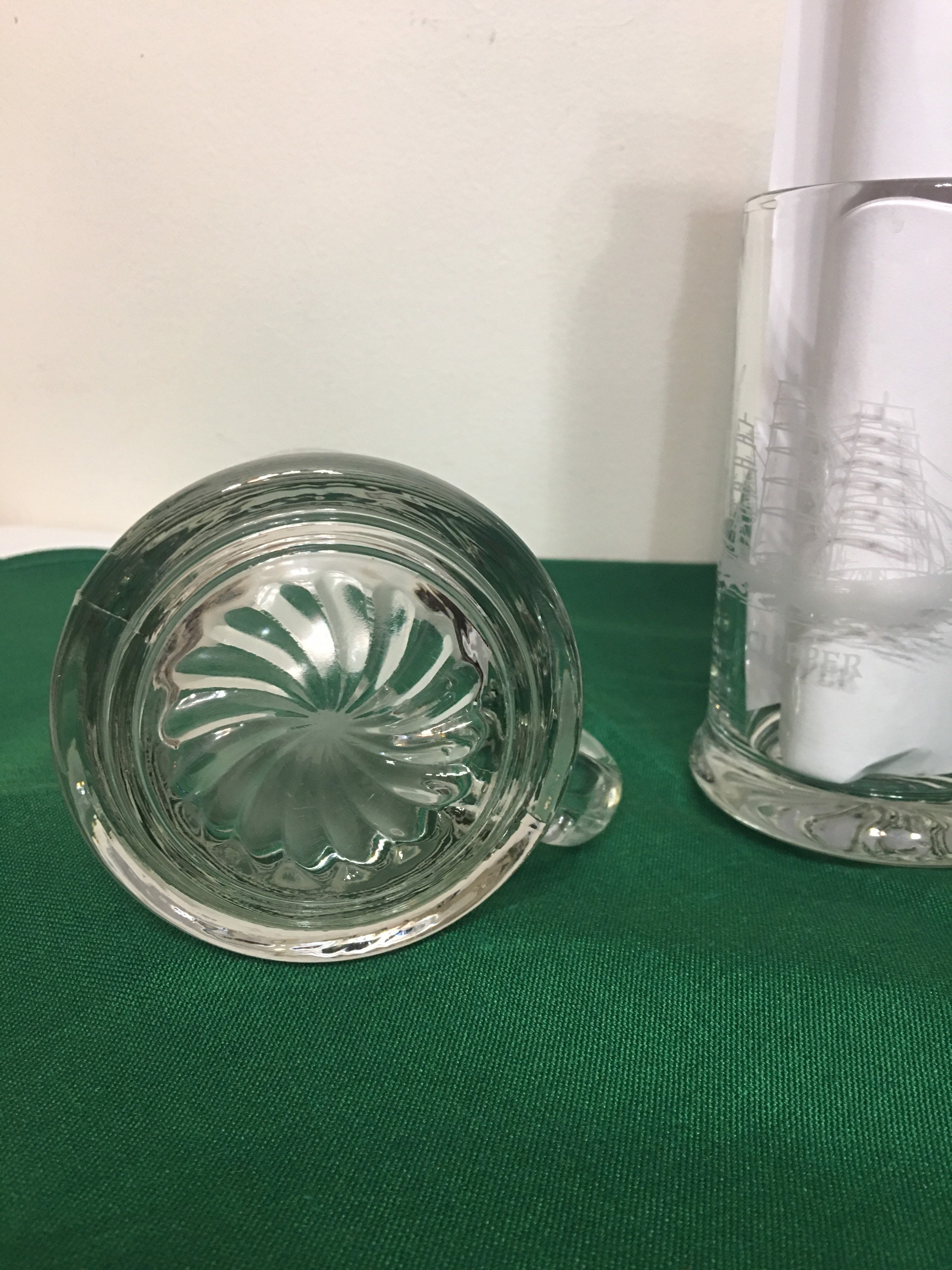 Clipper Ship Glass Handled Mug, Beer Stein With History - Etsy